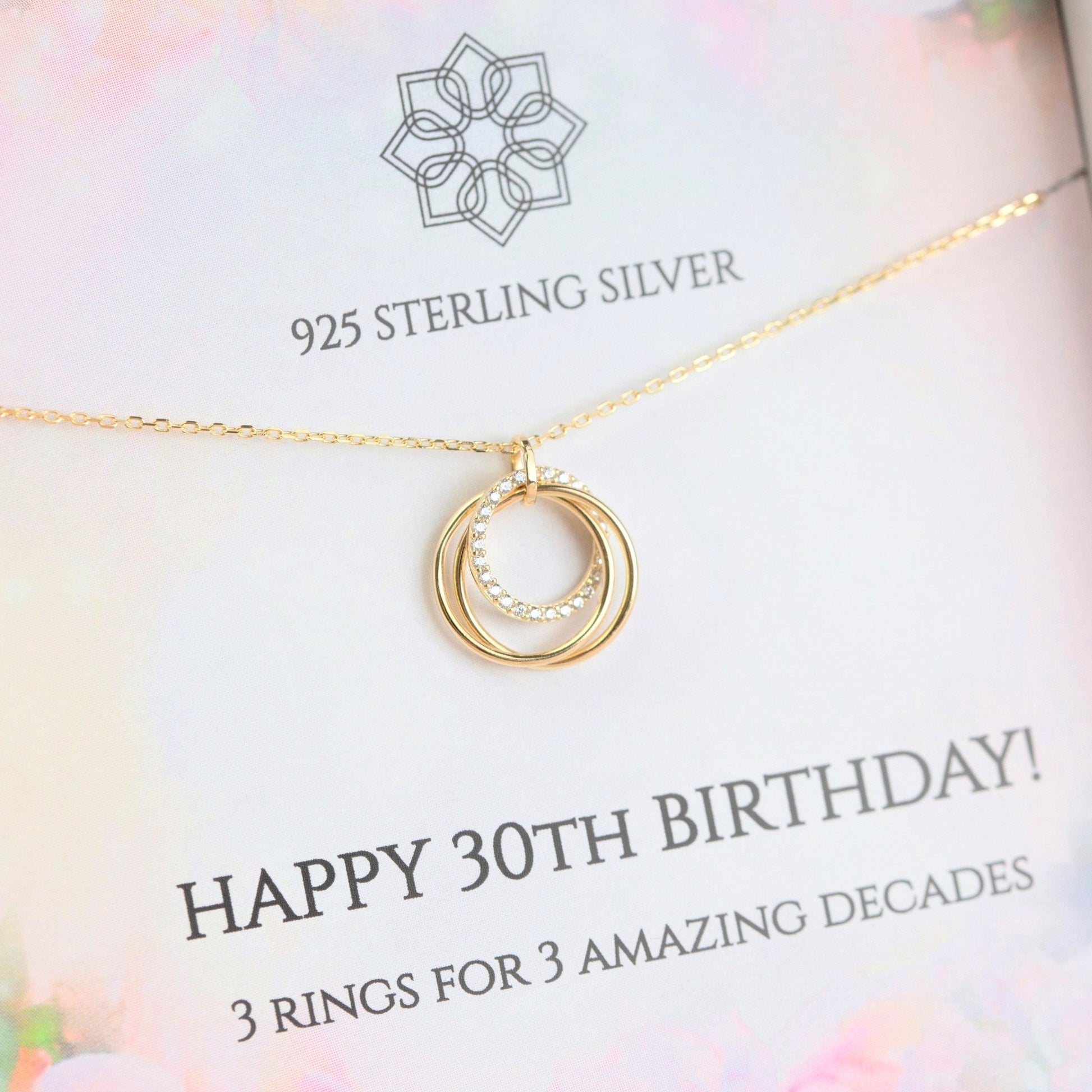 30th Birthday Necklace | 30th Birthday Jewellery | Personalised Gift
